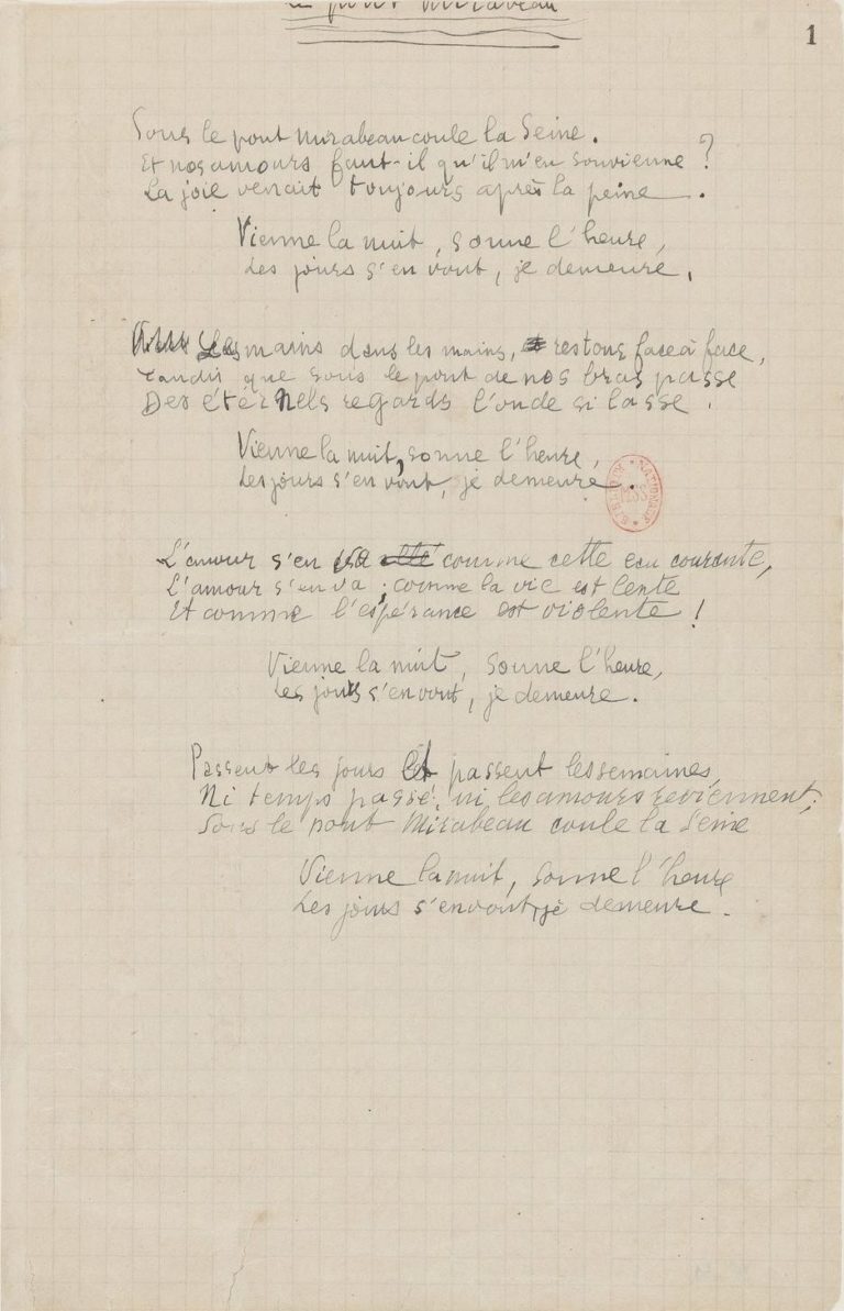 LE PONT MIRABEAU ANALYSE - Commentaire et dissertation